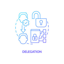 Rule-based access control blue gradient concept Vector Image