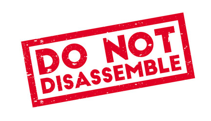 Do not disassemble rubber stamp Royalty Free Vector Image