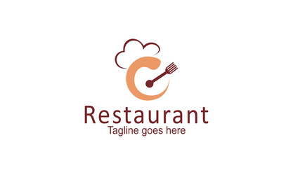 Chef restaurant logo Royalty Free Vector Image
