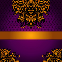 Royal golden frame menu card Royalty Free Vector Image