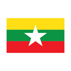 Myanmar flag logo Royalty Free Vector Image - VectorStock