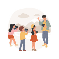 Photography class isolated cartoon Royalty Free Vector Image