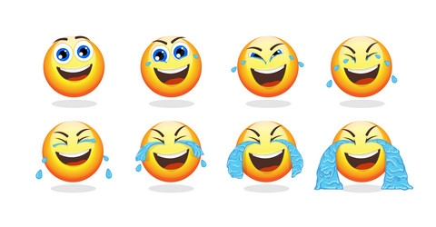 Emoji Laughter Crying Vector Images (over 180)