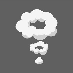 Cartoon smoke cloud comic stem effect fog Vector Image
