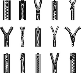 Jacket zipper icon simple style Royalty Free Vector Image