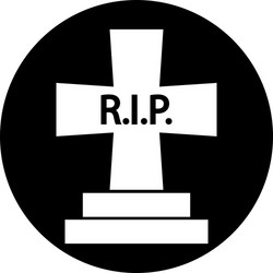 Grave symbol button Royalty Free Vector Image - VectorStock