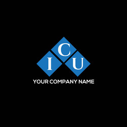 Icu letter logo design on white background Vector Image