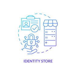 Rule-based access control blue gradient concept Vector Image