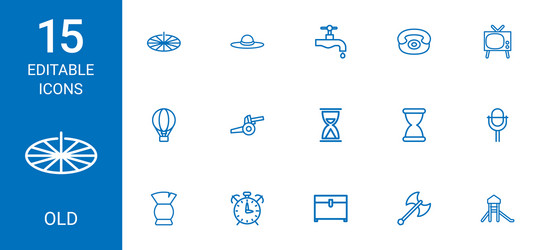 Old icons Royalty Free Vector Image - VectorStock