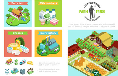 Agriculture covers farm harvest smart agro Vector Image