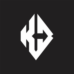 Kc logo monogram with piece circle ribbon style Vector Image