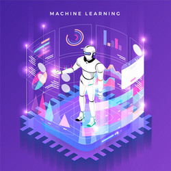 Digital deep learning Royalty Free Vector Image