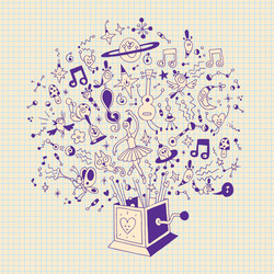 Music box Royalty Free Vector Image - VectorStock