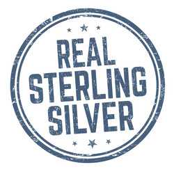 Sterling Silver Stamp Royalty Free Vector Image
