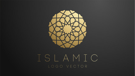 Round flower frame logo circle floral ornament Vector Image