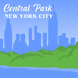 Central park new york city Royalty Free Vector Image