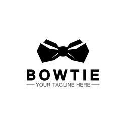 Vintage silhouette bow tie logo design butterfly Vector Image