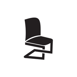 Chair icon logo design template Royalty Free Vector Image