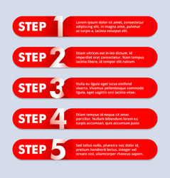 Infographics template for brochure - 5 steps Vector Image