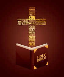 Holy bible symbol worship church psalm icon Vector Image