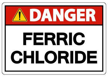 Chemical caution sign ferric chloride on white Vector Image