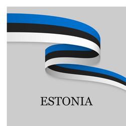 Estonian National Flag Ribbon Royalty Free Vector Image