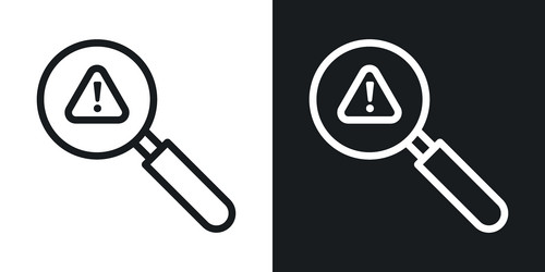 Finding problem icon set Royalty Free Vector Image