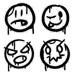 Graffiti grunge face Royalty Free Vector Image