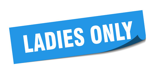 Ladies only sticker square isolated Royalty Free Vector