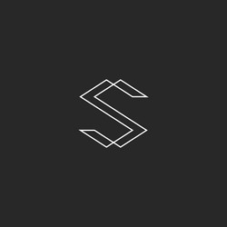 Abstract loop letter s logo Royalty Free Vector Image