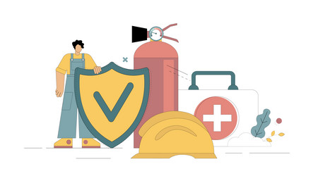 Osha labor protection protecting worker safety Vector Image