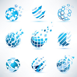 Abstract globe symbol Royalty Free Vector Image