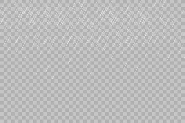Rain transparent template background falling Vector Image