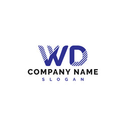 Letter wd logo design template creative modern Vector Image