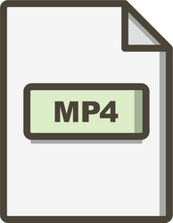Mp4 icon Royalty Free Vector Image - VectorStock