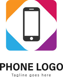 Smart phone logo template design phone logo Vector Image
