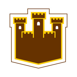Fortress sign logo castle tower symbol old Vector Image