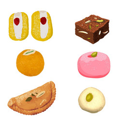 Image of indian sweets Royalty Free Vector Image
