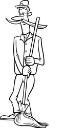 Janitor Coloring Pages