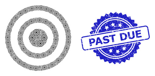 Past due watermark stamp Royalty Free Vector Image