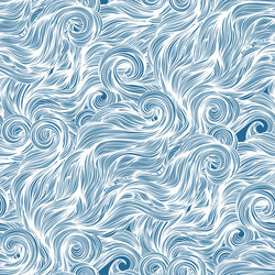 Seamless curl wave background Royalty Free Vector Image