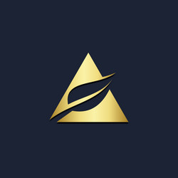 House eco leaf gold logo Royalty Free Vector Image