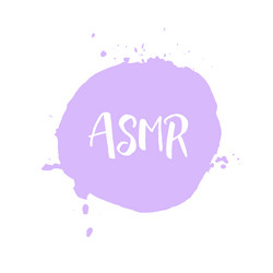 Asmr watercolor logo autonomous sensory meridian Vector Image
