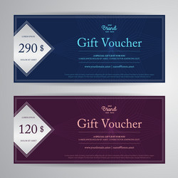 Elegant gift voucher or card template Royalty Free Vector