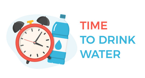 Time to drink water Royalty Free Vector Image - VectorStock