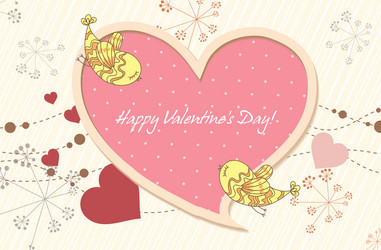 Love birds with frame for text Royalty Free Vector Image