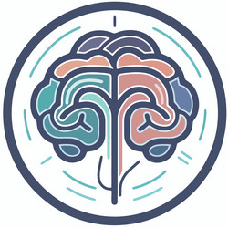 Color human brain logo Royalty Free Vector Image