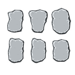Set of square grey rune stones Royalty Free Vector Image