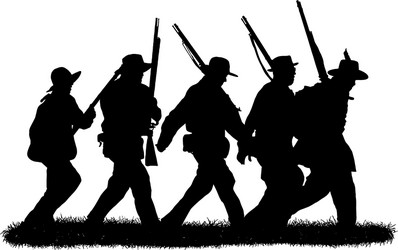American civil war stencil first variant Vector Image