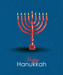 Hand drawn hanukkah card template Royalty Free Vector Image